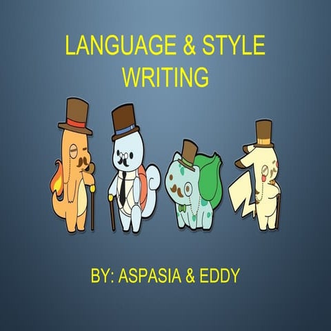 Language & Style of writing (Everything's Arranged) | PPT