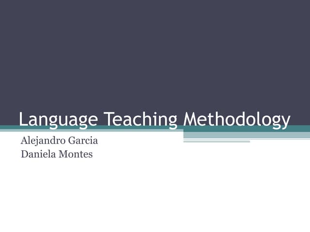 Language teaching methodology | PPTX