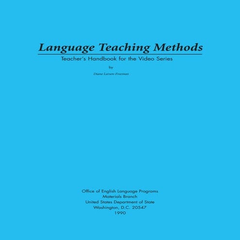 Language teaching methods_teachers_handbook | PDF