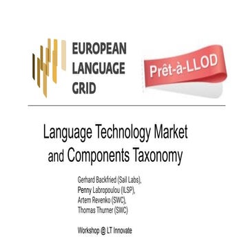 Language technology market and components taxonomy | PPT