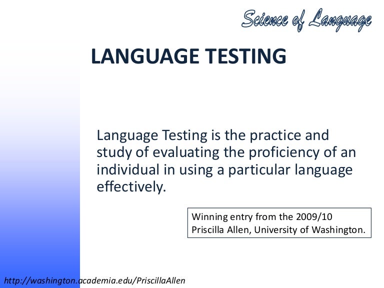 Language Testing