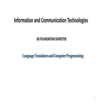 Language Translators Of Programming In Computer Science Ppt 