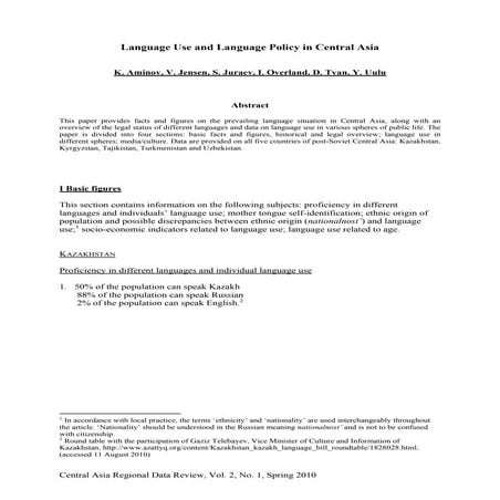 Language use and_language_policy_in_central_asia | PDF