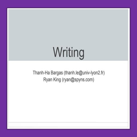 Business writing ESL | PPT