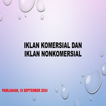 PPT bab 2 teks iklan yang isinya iklan komersial dan iklan nonkomersial ...