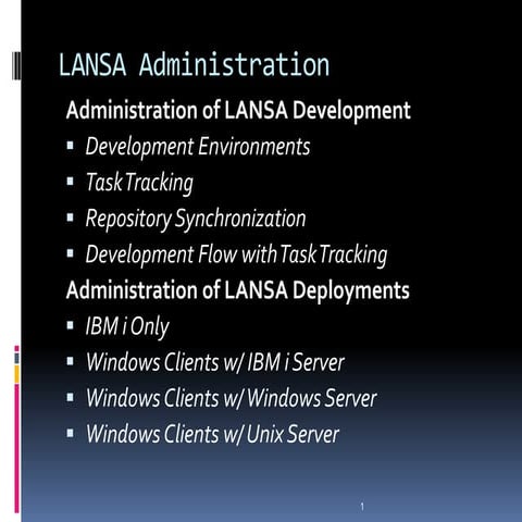 Lansa Development V12 | PPTX
