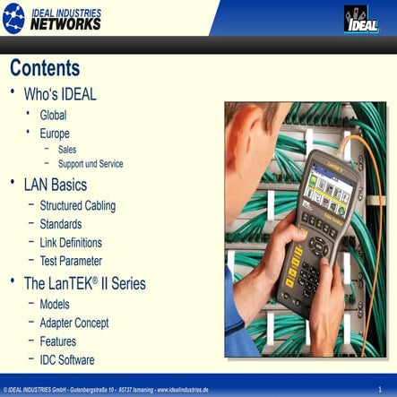 IDEAL LAN Basics with LanTEK-II_2011_External.pptx