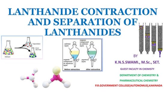 Separation of lanthanides | PPTX