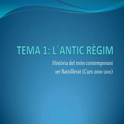 L´antic règim | PPTX