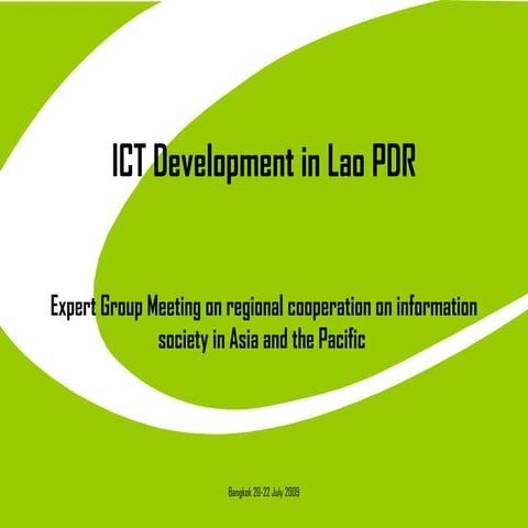 ICT Development in Lao PDR, 2009 | PPT