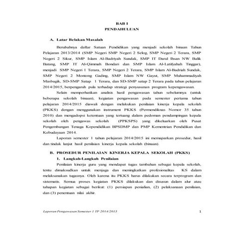 LAPORAN KEPENGAWASAN MANAJERIAL | PDF