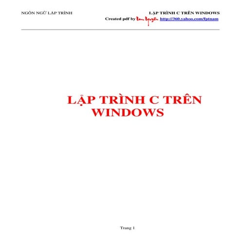 Lap Trinh C Tren Windows | PPT