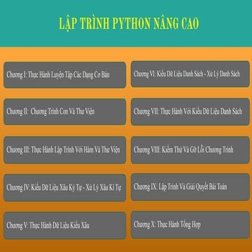 LAP-TRINH-PYTHON-NANG-CAO.danh cho dinh vientyu | PDF