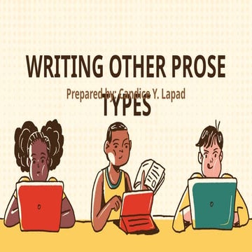 Creative Writing Report Part 2_Writing Other Prose Types | PPTX