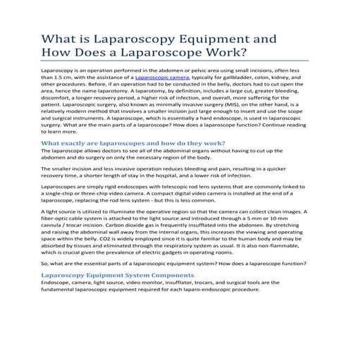 Laparoscope .pdf | Cameras and Camcorders | Consumer Electronics