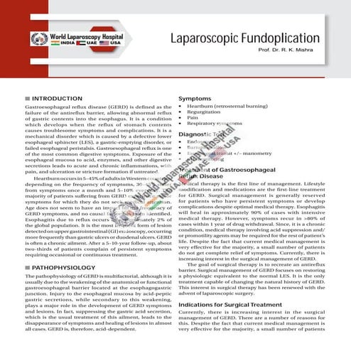 Laparoscopic Fundoplication | PDF