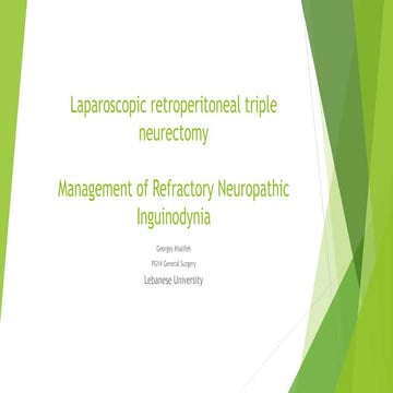 Laparoscopic retroperitoneal triple neurectomy | PPTX | Bone and Joint ...