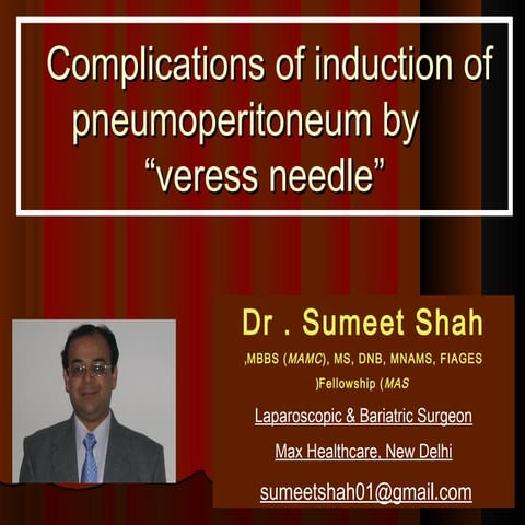 Entry technique with veress needle in Laparoscopy | PPTX