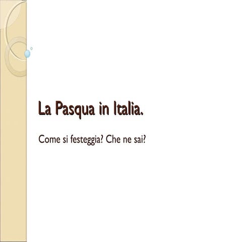 La pasqua in Italia | PPT