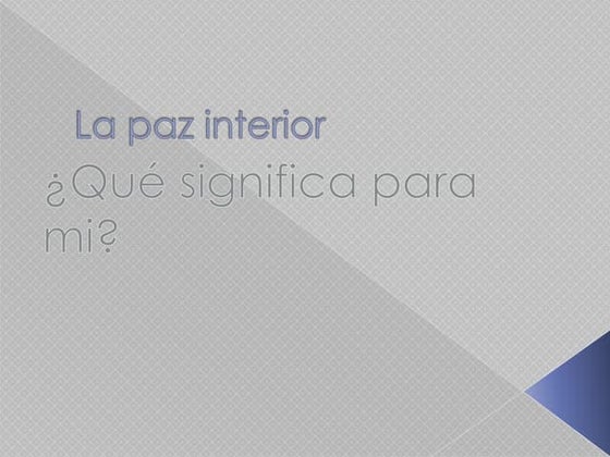 El Valor de la Paz | PPT
