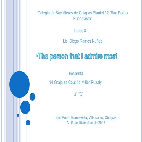 The person that i admire most | PPT