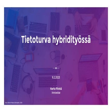 Tietoturva hybridityössä | PPT