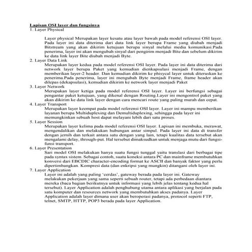 Lapisan 7 Osi Layer Pdf