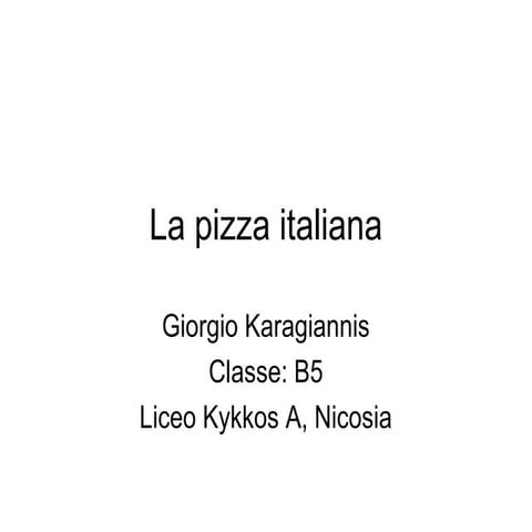 La pizza italiana | PPT