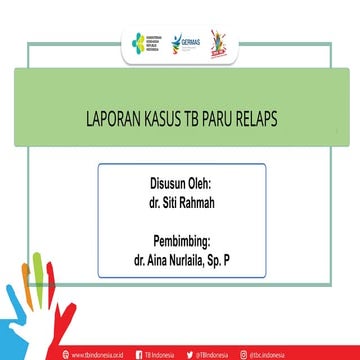 Laporan kasus TB RELAPS dr. Siti Rahmah. | PPTX