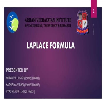 Laplace formula | PPTX