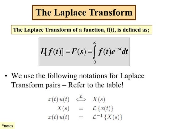 Laplace transform | PPT