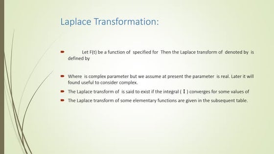 Laplace Transformation & Its Application | PPT