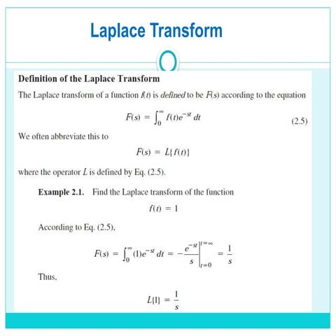 Laplace Transform_Lecture 2,3-1.pp. LAPLACE tx | PPTX