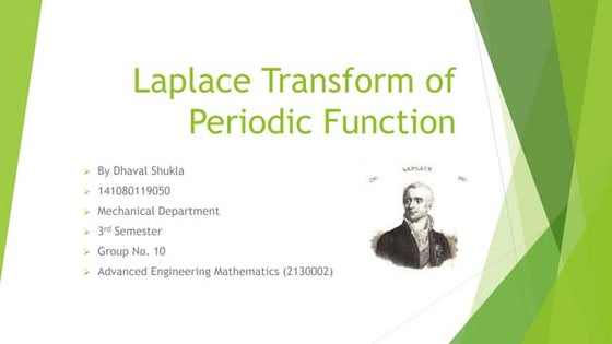 Laplace Transformation & Its Application | PPTX