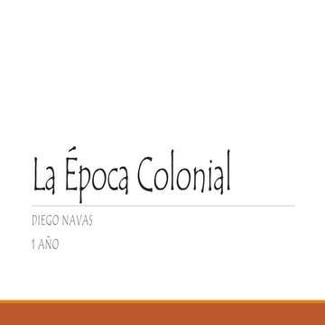 La vida en la época colonial | PPT