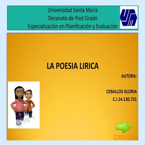 La poesía lírica | PPTX