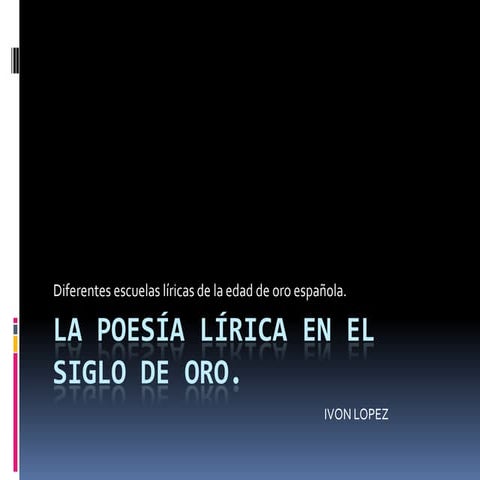 La poesía lírica | PPTX
