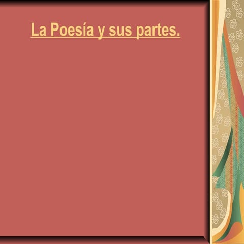 La poesía y sus partes | PPT