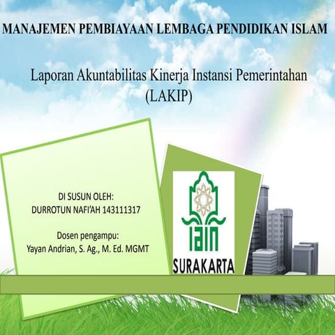 Laporan akuntabilitas kinerja instansi pemerintah | PPTX