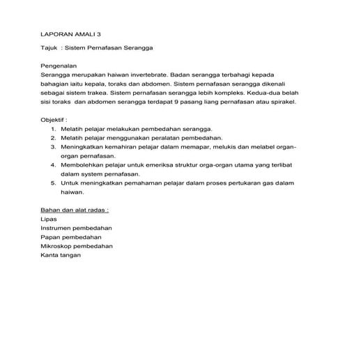 Laporan amali 3 | DOCX