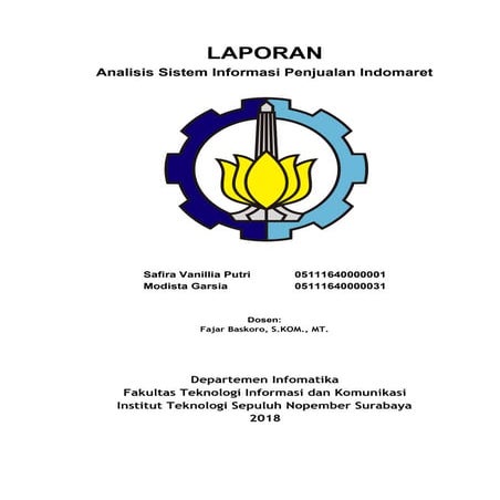 Laporan Analisis Sistem Informasi Penjualan Indomaret | PDF