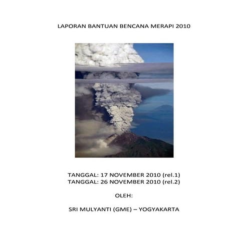 Laporan bantuan bencana merapi 2010 | PDF