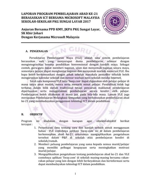 Buku Program PAK21 Berasaskan ICT Bersama Microsoft Malaysia Sek ...