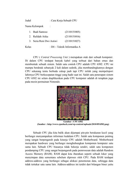 STRUKTUR DASAR KOMPUTER | PPTX