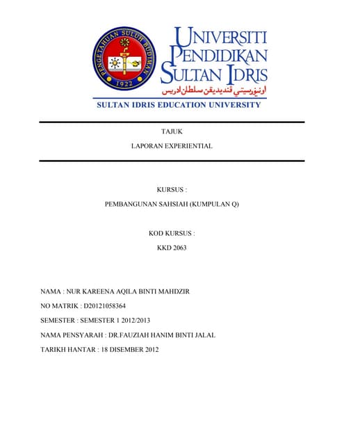 Laporan kem kepimpinan | PDF