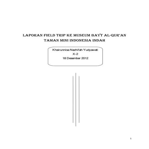 Laporan field trip | PDF
