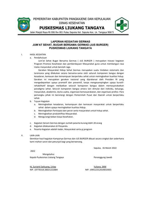 ppt makalah program Gerakan Masyarakat Hdiup Sehat (GERMAS).ppt x | PPTX