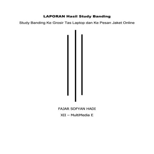 Laporan hasil study banding | DOCX
