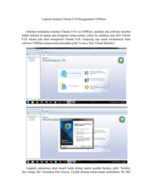 Tutorial instal ubuntu 10.10 virtual | DOCX