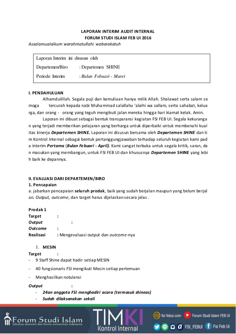 Example Of Interim Report In Company Performance Example Of Interim Report In Company Performance